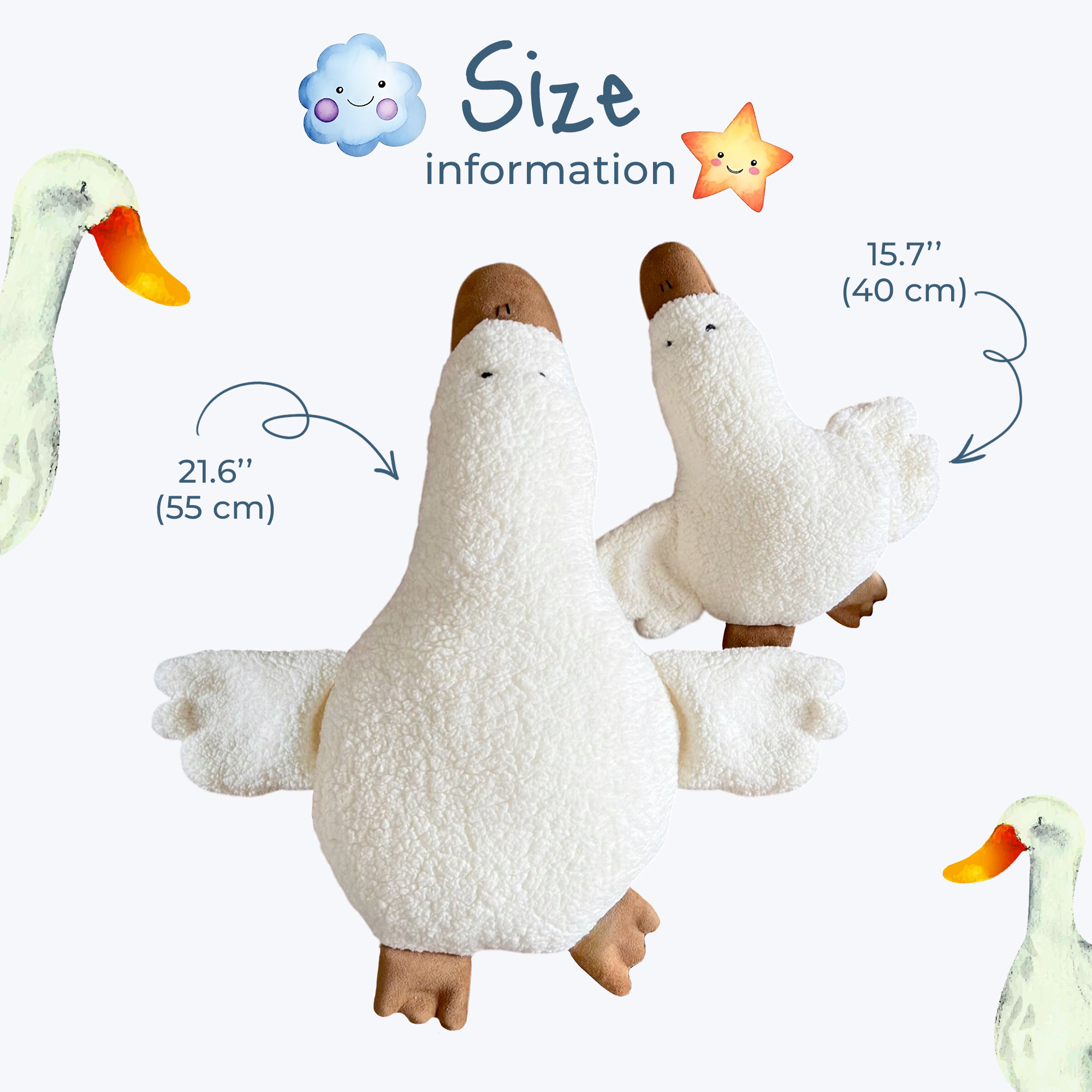 Gans Plüsch, Goose Toy, Small Plushie, Soft Goose Plush Toy, Small ...