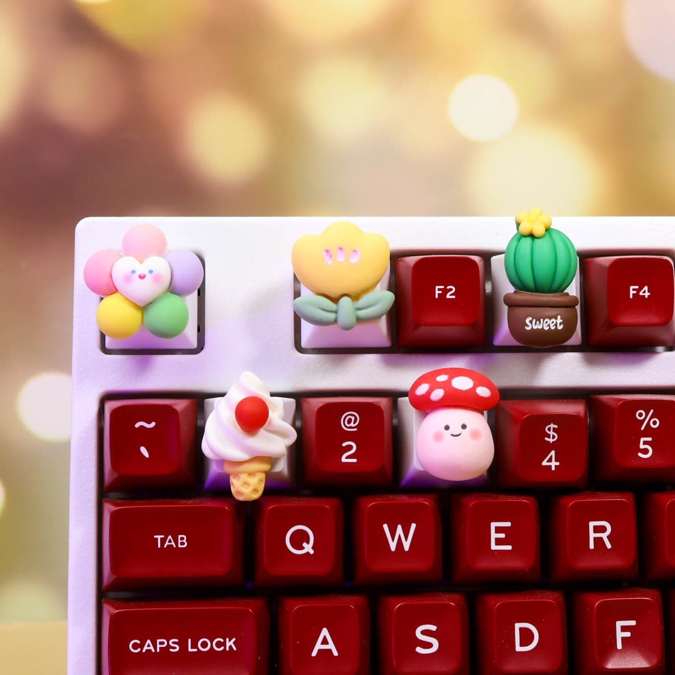 Cactus Keycaps Ice Cream Keycap Mushroom Keycap Flower - Etsy