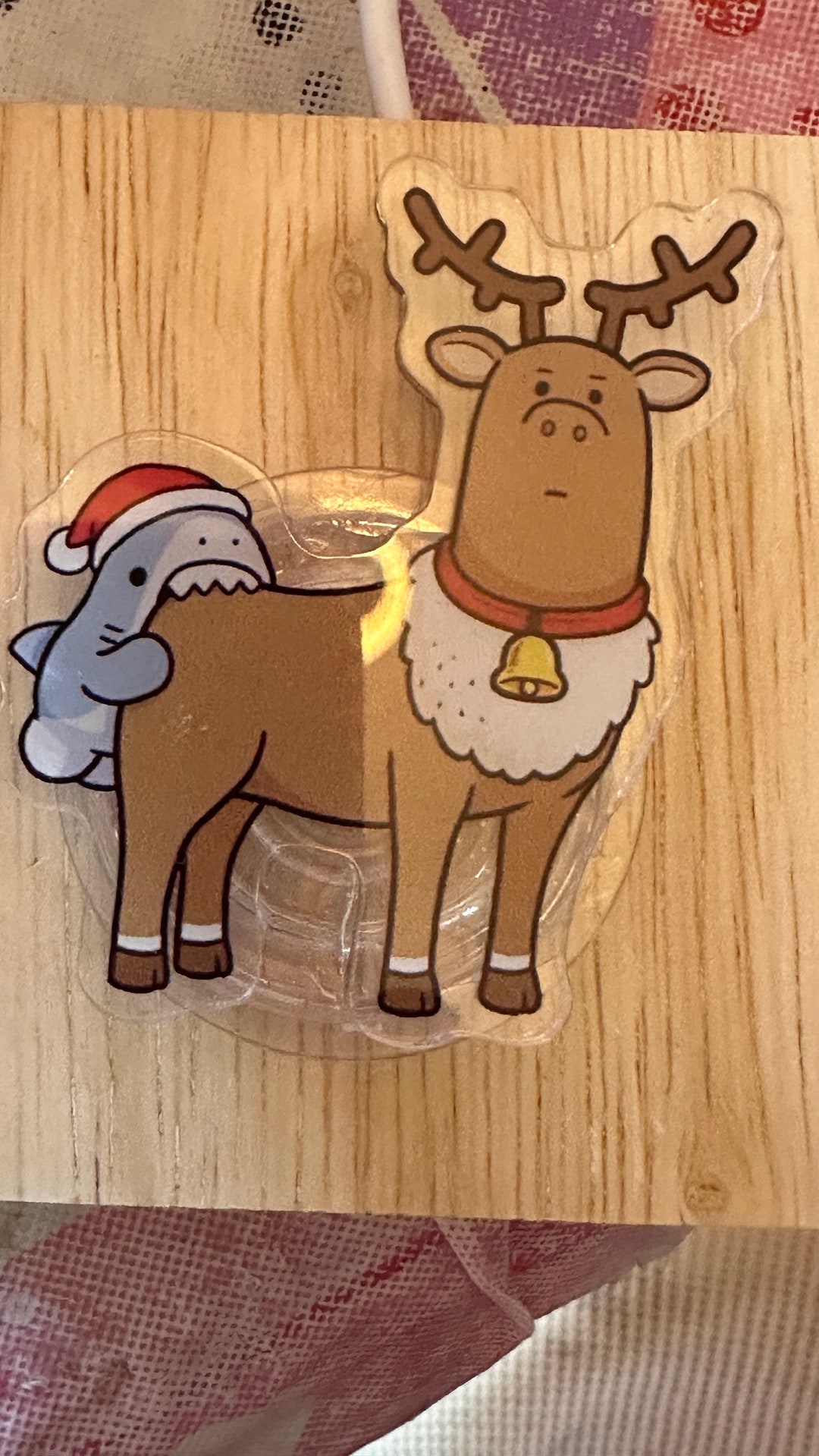 Baby Shark Biting a Reindeer Pop Socket Funny Phone Stand - Etsy