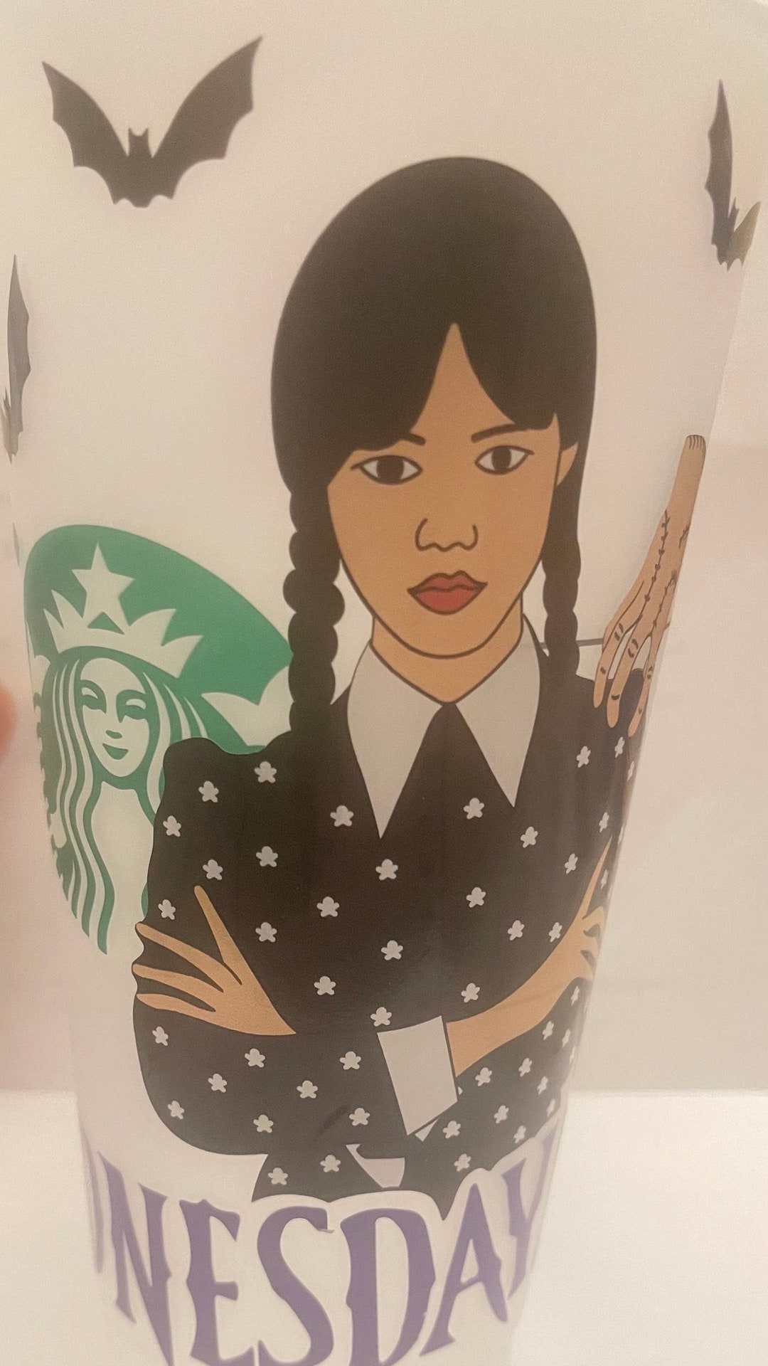 Wednesday Addams Family COFFEE Cup From Starbucks Custom - Etsy