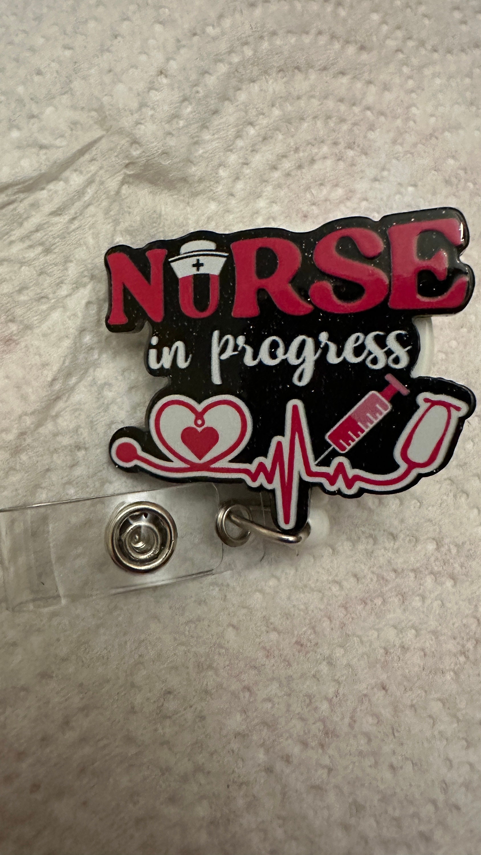 Nurse in Progress Badge Reel Great Gift for Nursing Students - Etsy