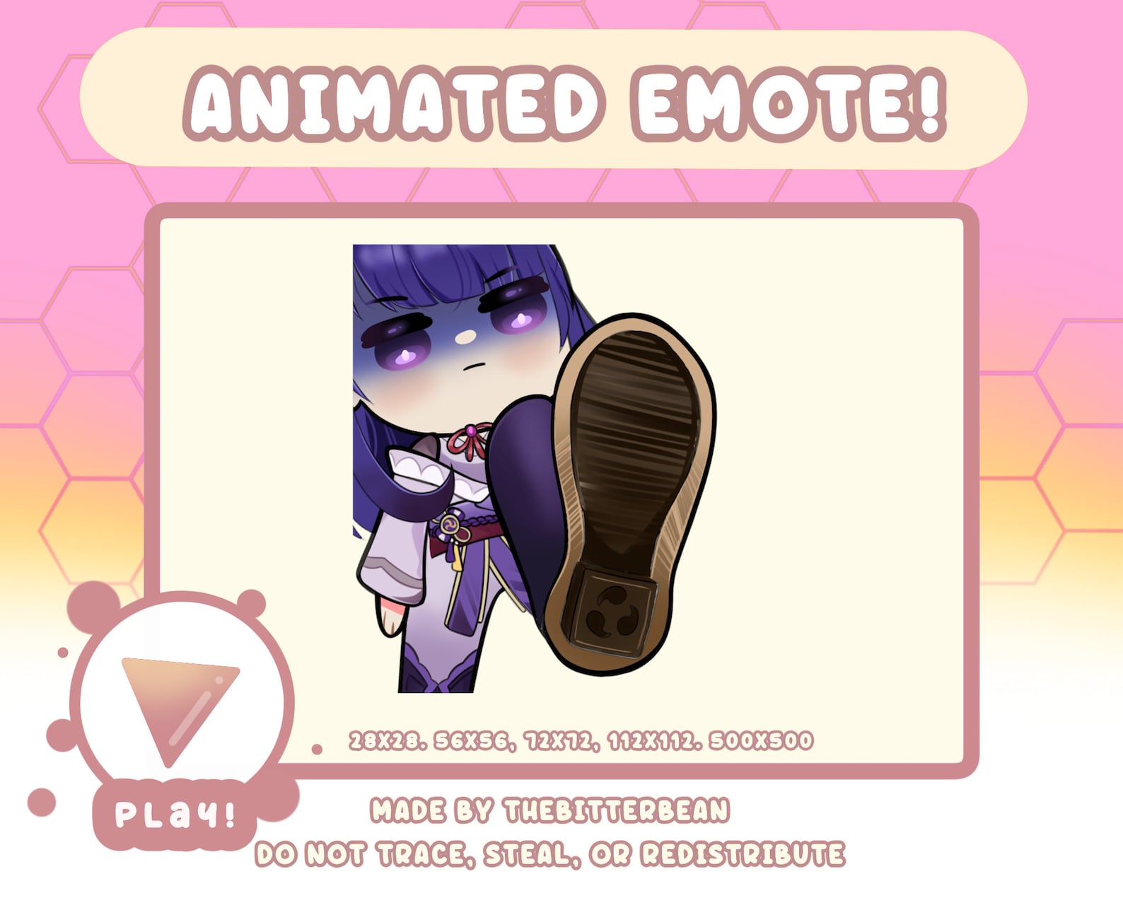 RAIDEN STOMP EMOTE Step Emote Animated/static Emote Twitch and Discord ...