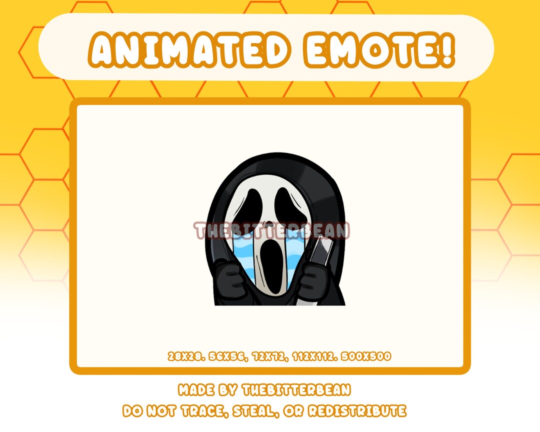 DBD GHOST FACE Twitch Crying Emote Animated Crying Emote Scary Game ...