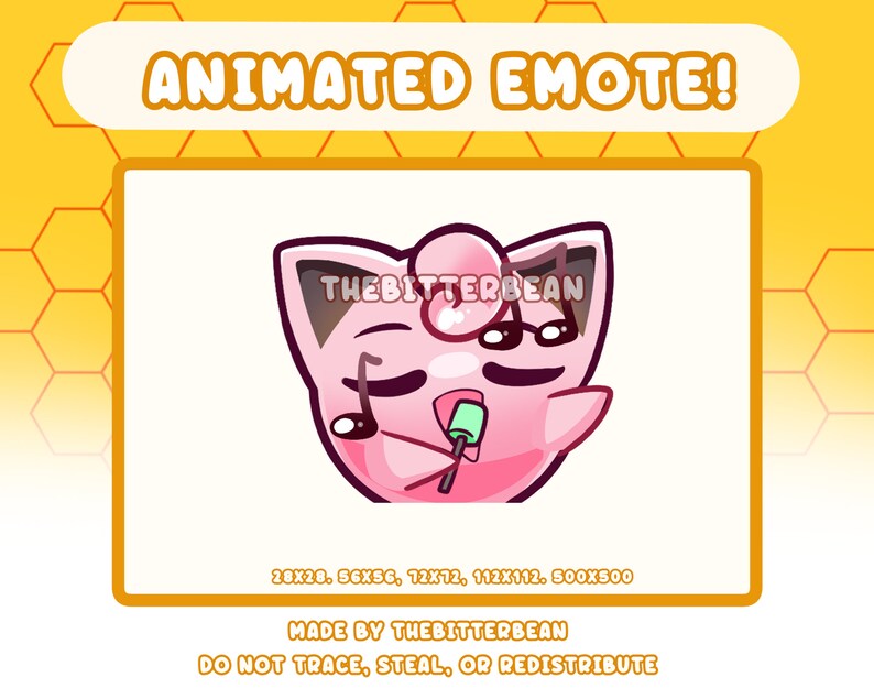 ANIMATED SINGING EMOTE | Pokemon Emote | Animated Twitch Emote | Cute ...
