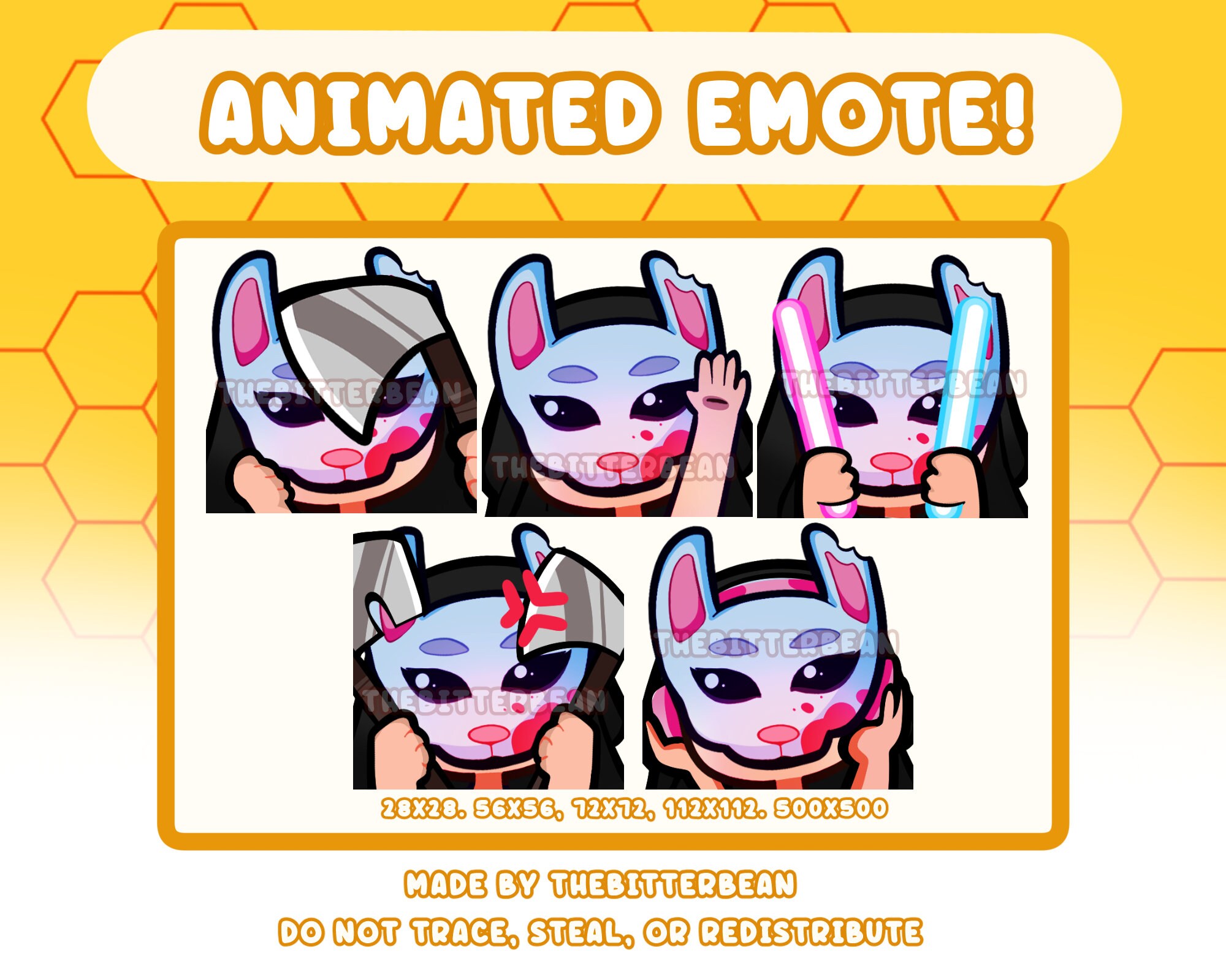 DBD THE HUNTRESS Animated Twitch Emote Animated Scary Emote Spooky ...