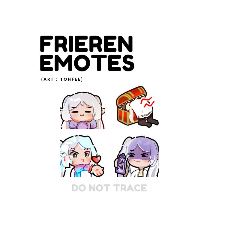 FRIEREN EMOTES | Anime Elf Girl Emotes | Cute Emotes Elf | Twitch ...