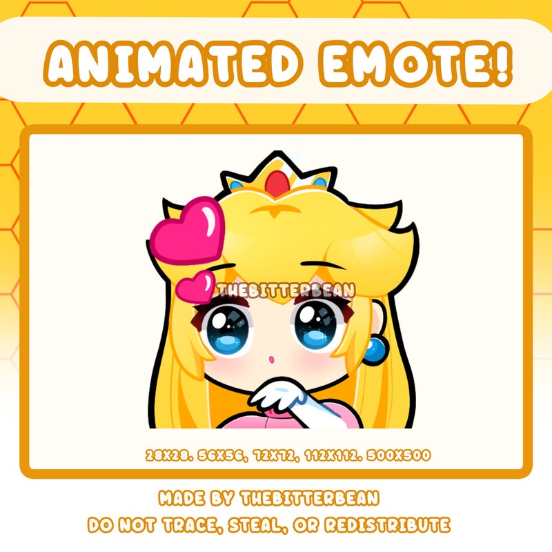 Peach Hearts Emote - Etsy