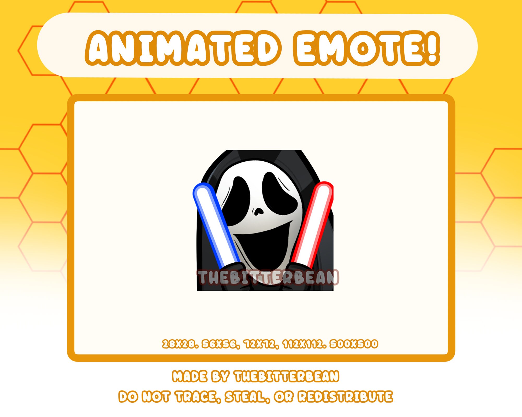 DBD GHOST FACE Twitch Rave Emote Animated Rave Emote Scary Game Emote ...