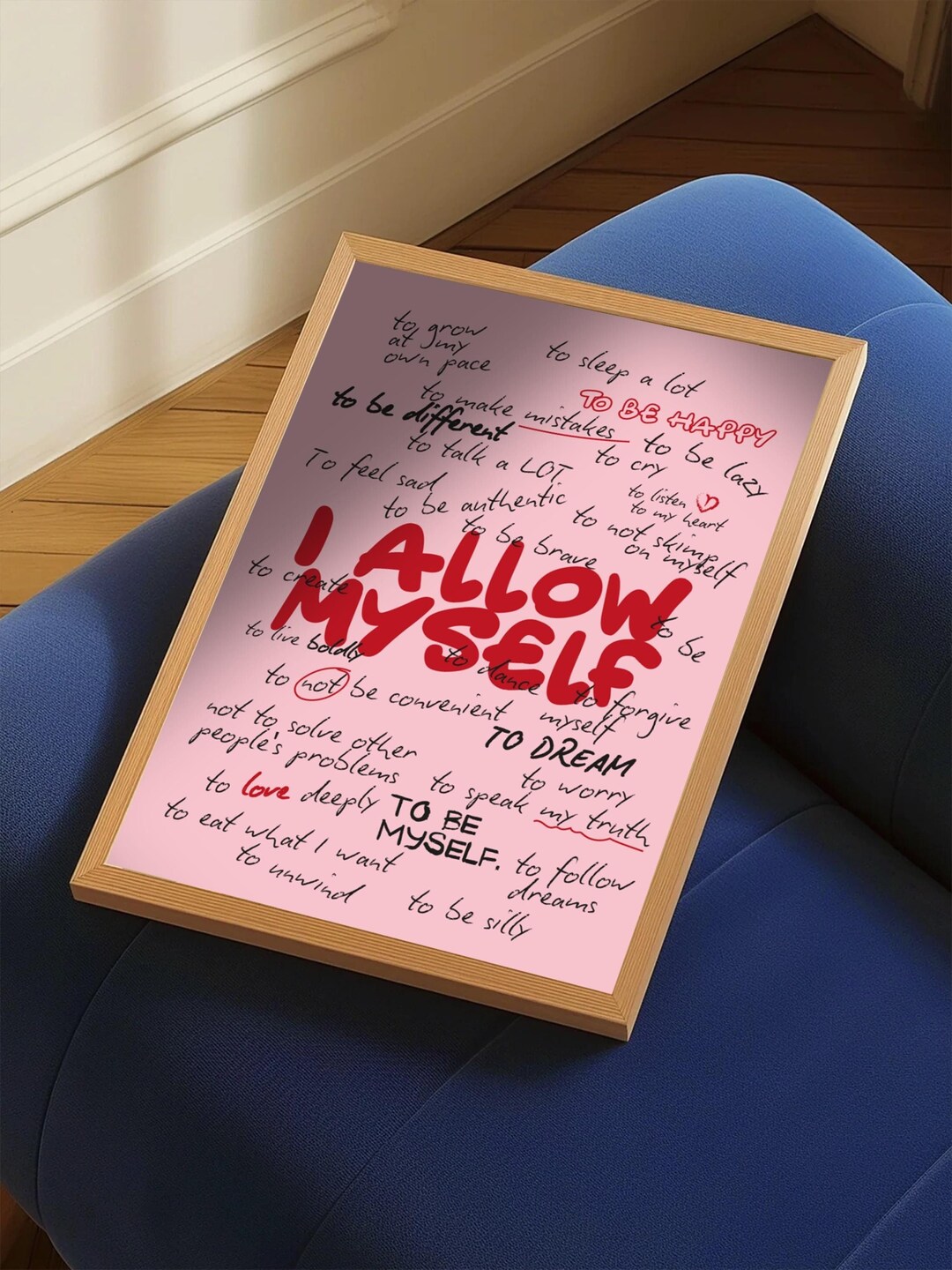 Self-care Affirmations Poster Inspirational Quote Decor Be Yourself ...