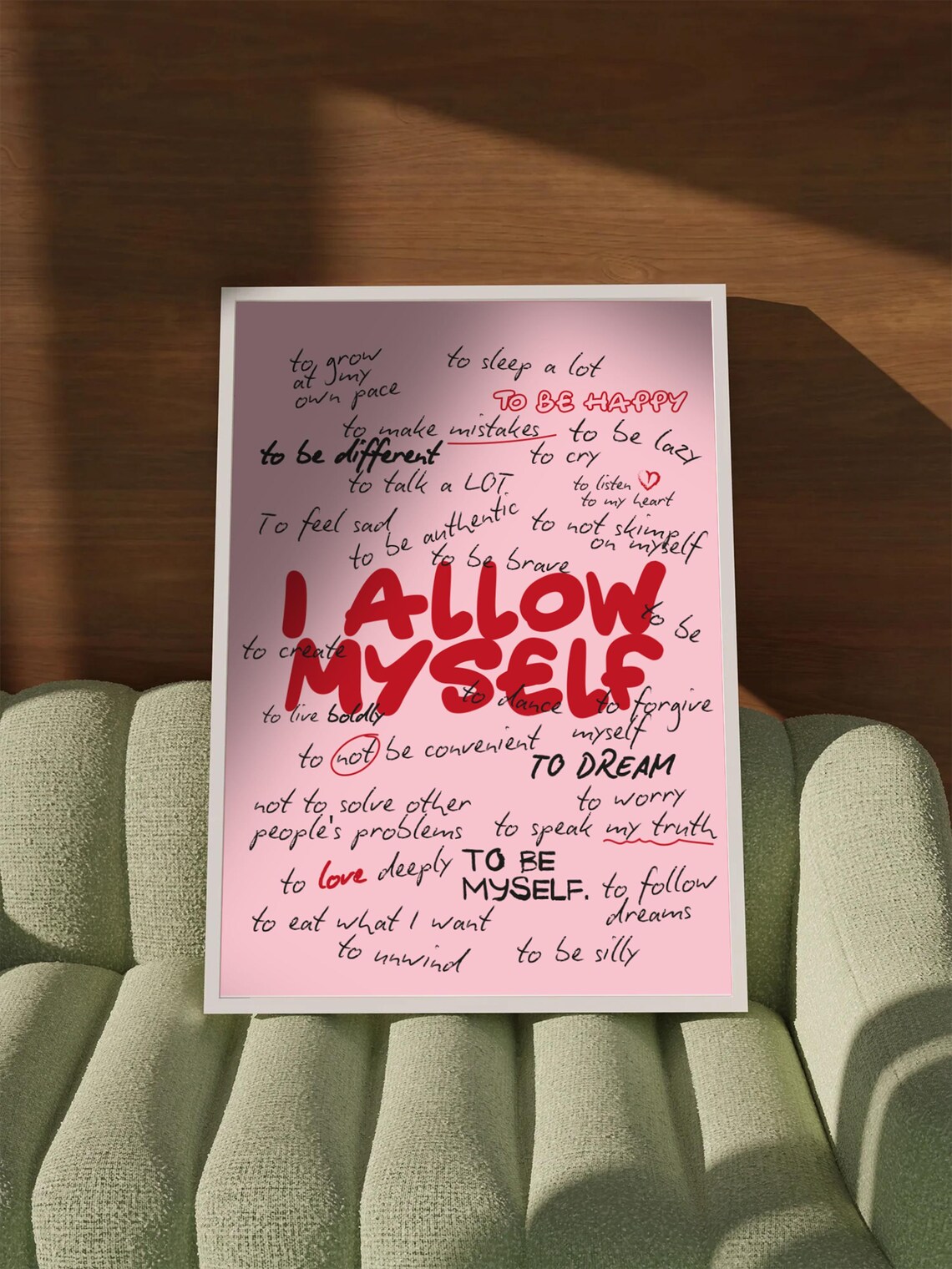 Self-care Affirmations Poster: Inspirational Quote Wall Art (digital ...