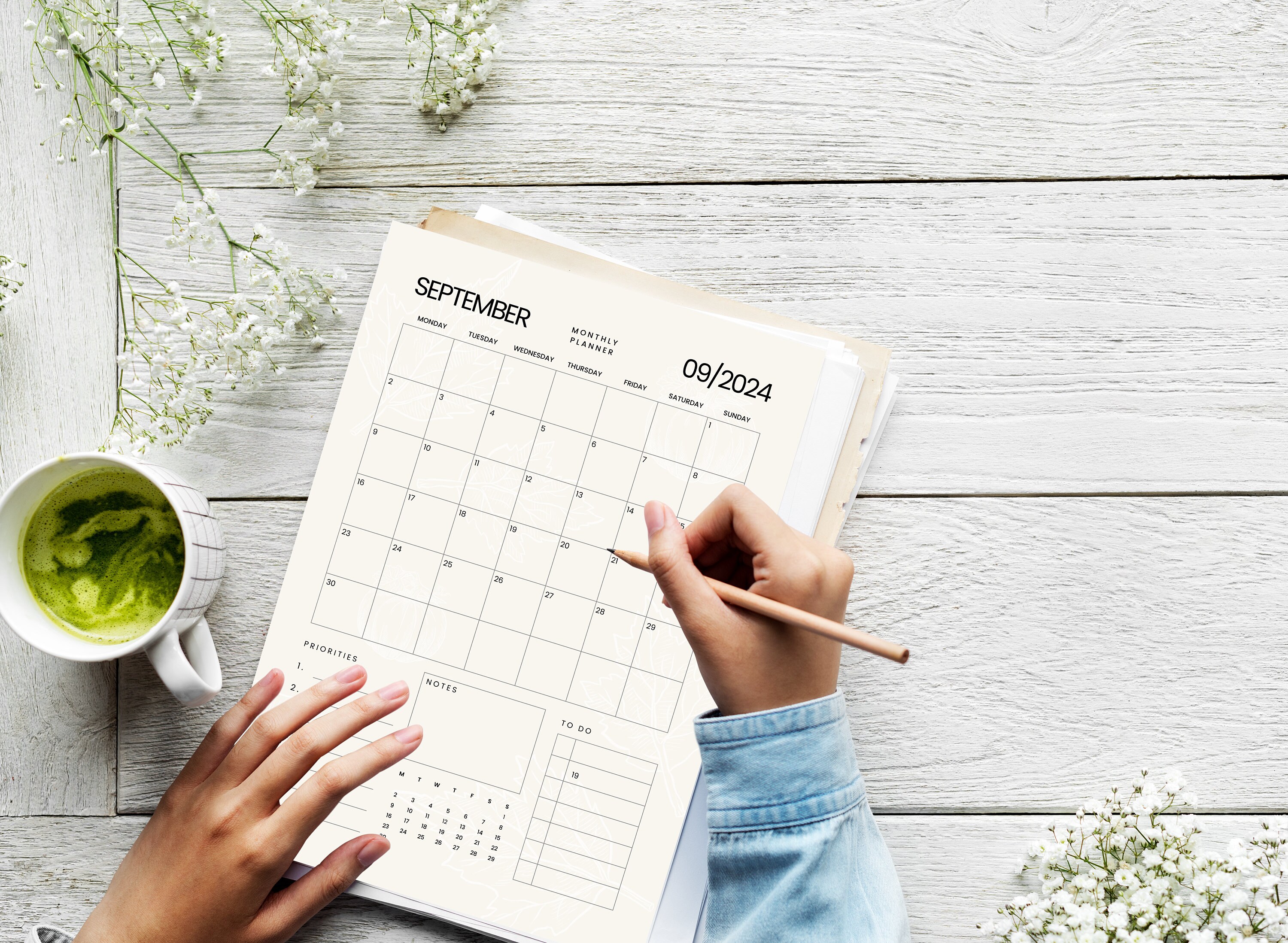 Monthly Planner 2024 Printable and Digital Version Printable Calendar ...