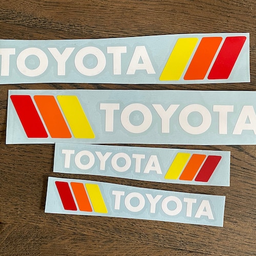 Toyota Vintage 80s Logo Custom Die-cut Car Sticker - Etsy
