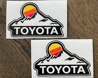 Toyota Vintage 80s Logo Custom Die-cut Car Sticker - Etsy