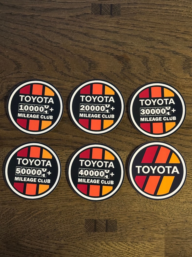 Toyota High Mileage Club Vinyl Sticker / Car Decal Japanese Vintage ...