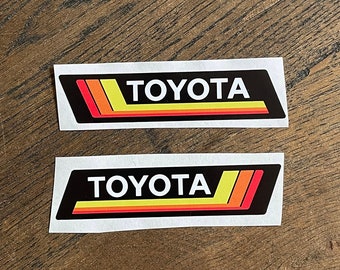 Toyota Vintage 80s Logo Custom Die-cut Car Sticker - Etsy