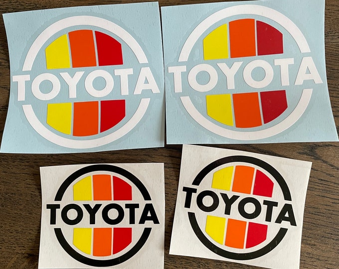Toyota Vintage 80s Logo Custom Die-cut Car Sticker - Etsy