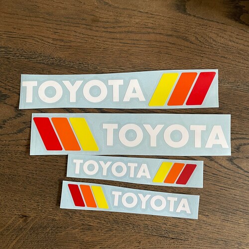 Toyota Vintage 80s Logo Custom Die-cut Car Sticker - Etsy