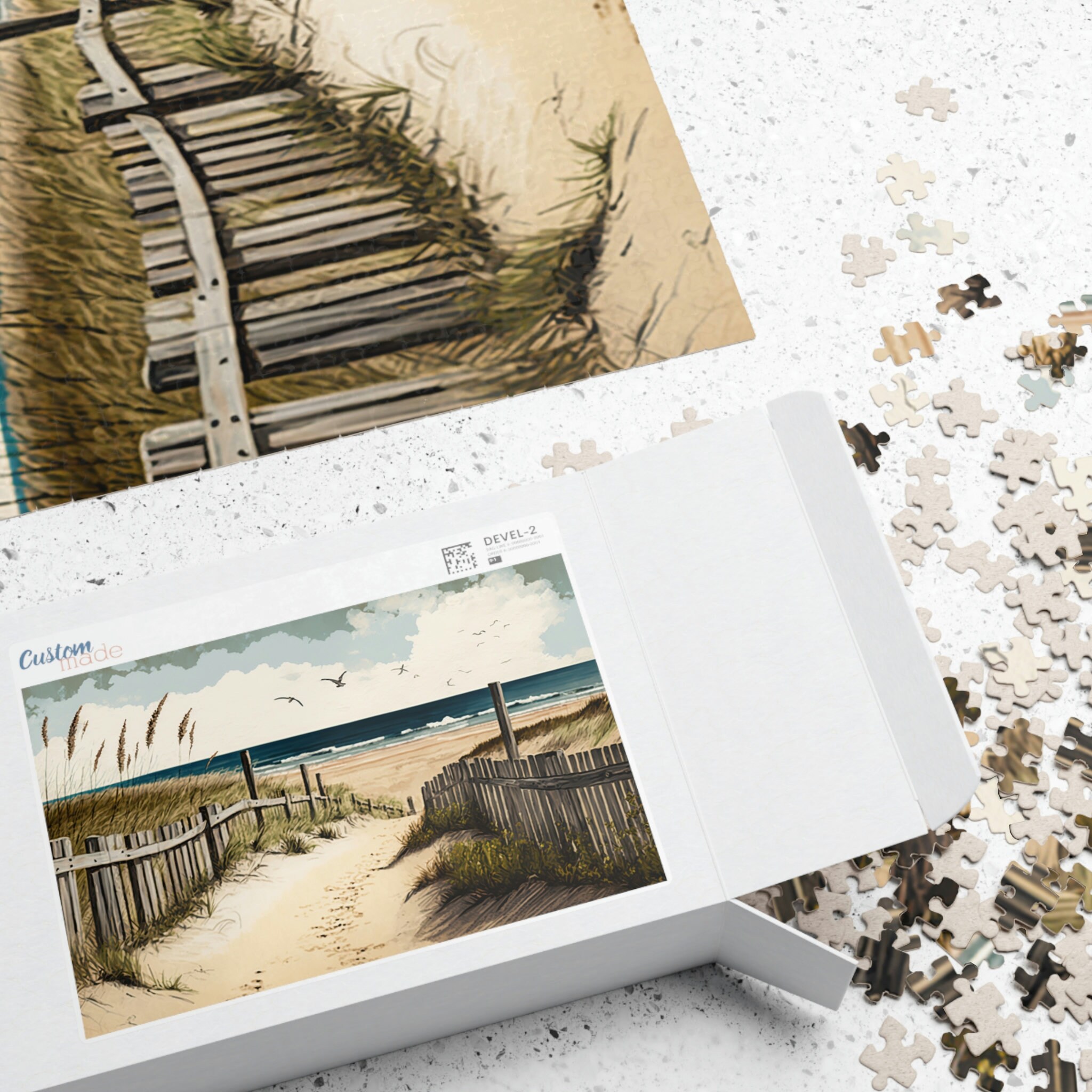 Puzzle Comfy Coastal Puzzle Jigsaw Puzzle Beach Puzzle Grandma Gift ...