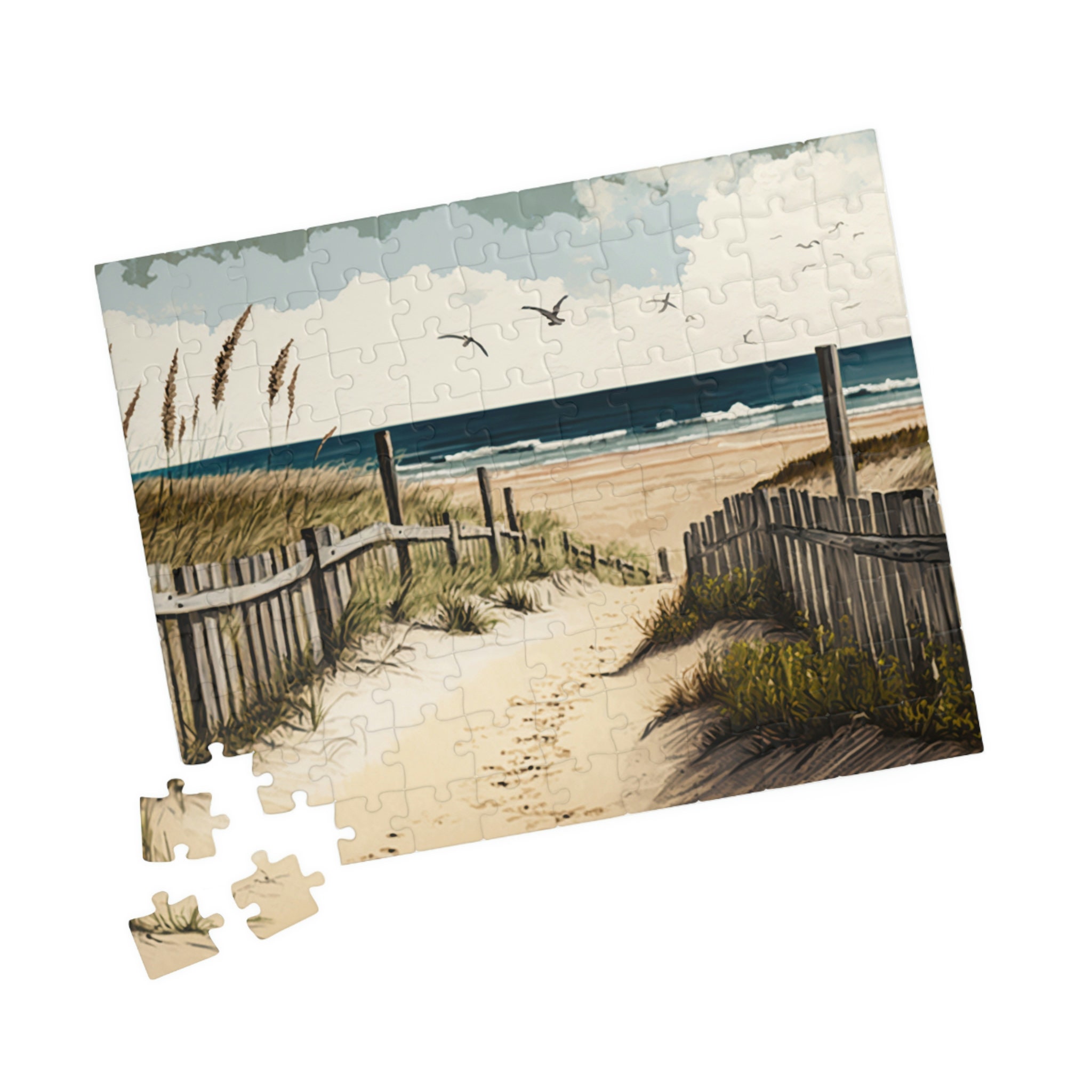 Puzzle Comfy Coastal Puzzle Jigsaw Puzzle Beach Puzzle - Etsy