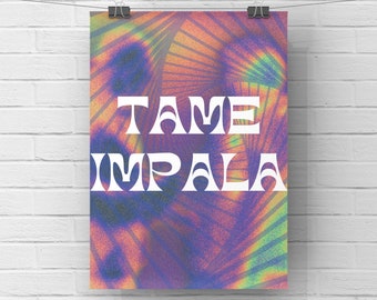 Tame Impala Inspired Poster Vintage Colorful Canvas Painting Retro Wall ...