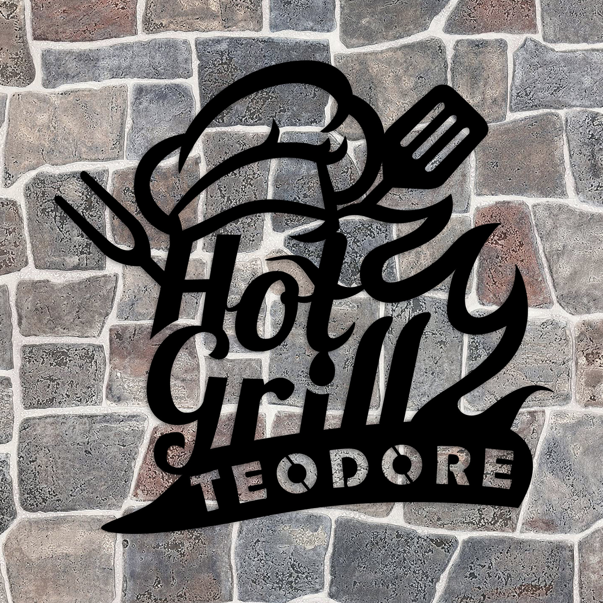 Custom Grill Metal Name Sign: Personalized BBQ Decor - Etsy