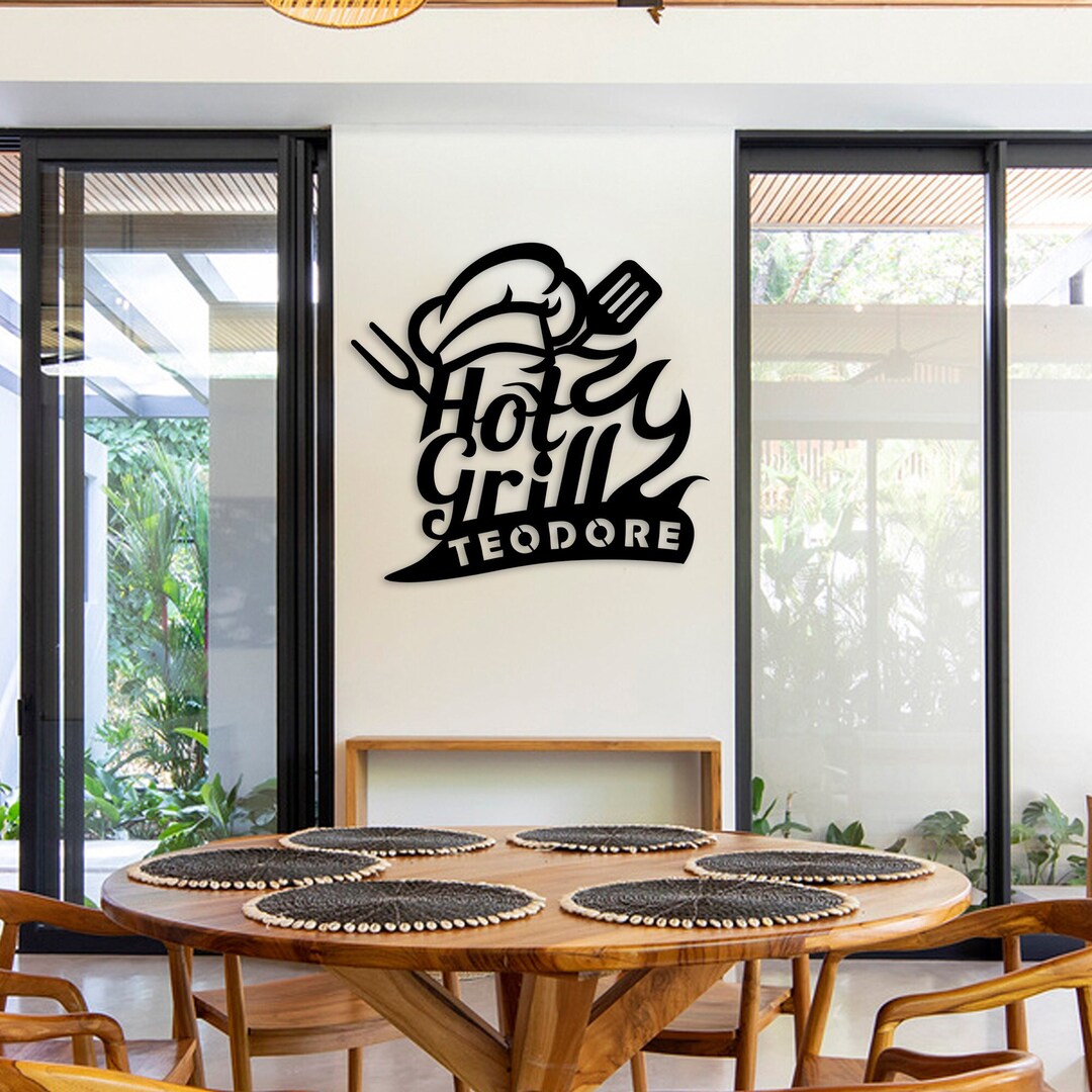 Custom Grill Metal Name Sign: Personalized BBQ Decor - Etsy