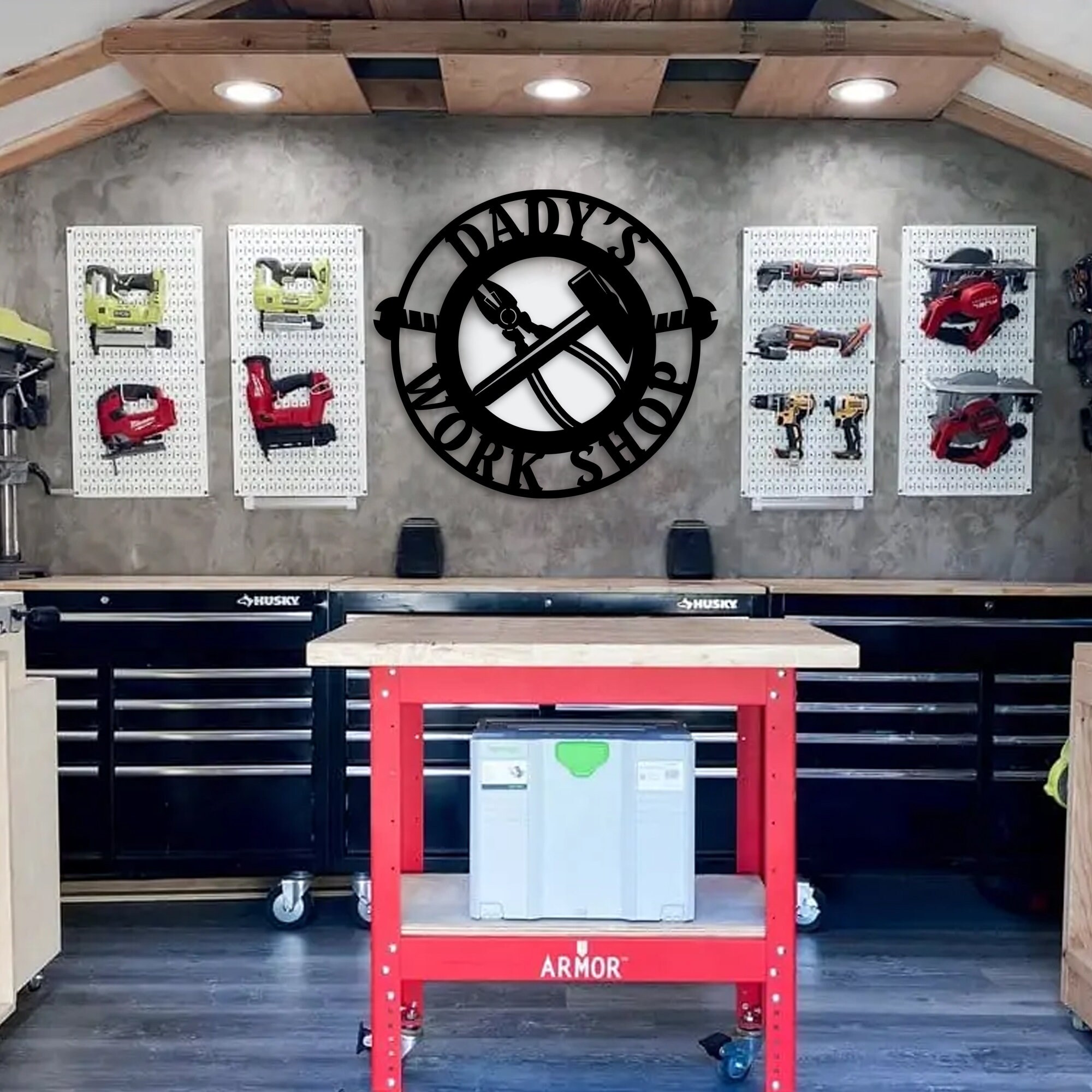 Custom Metal Workshop Sign: Personalized Garage Decor - Etsy