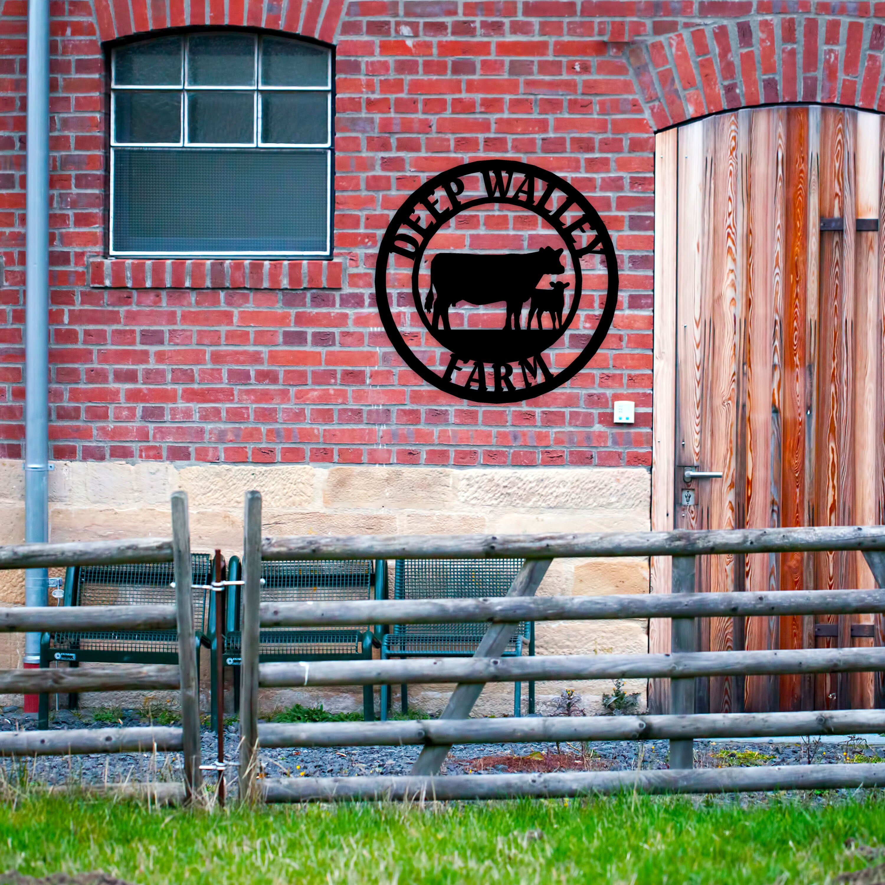 Personalized Cow Ranch Metal Sign - Farmhouse Name Wall Art - Etsy