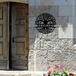 Custom Tree of Life Name Sign, Personalized Monogram Name Sign, Unique ...