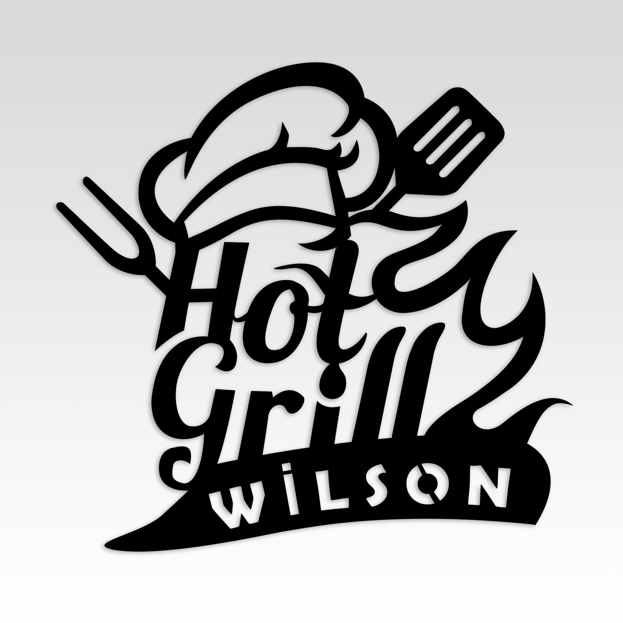 Custom Grill Metal Name Sign: Personalized BBQ Decor - Etsy