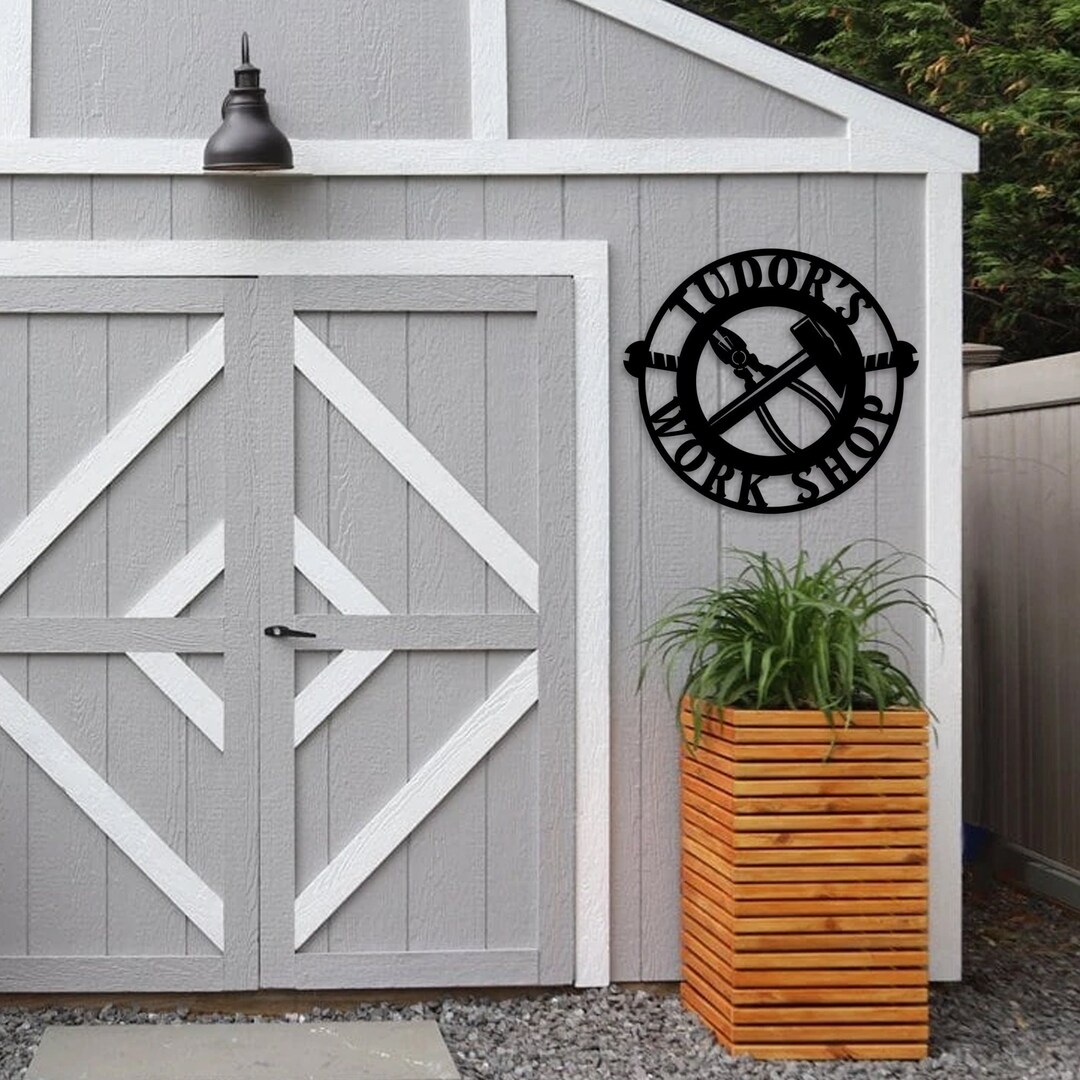 Custom Metal Workshop Sign: Personalized Garage Decor - Etsy