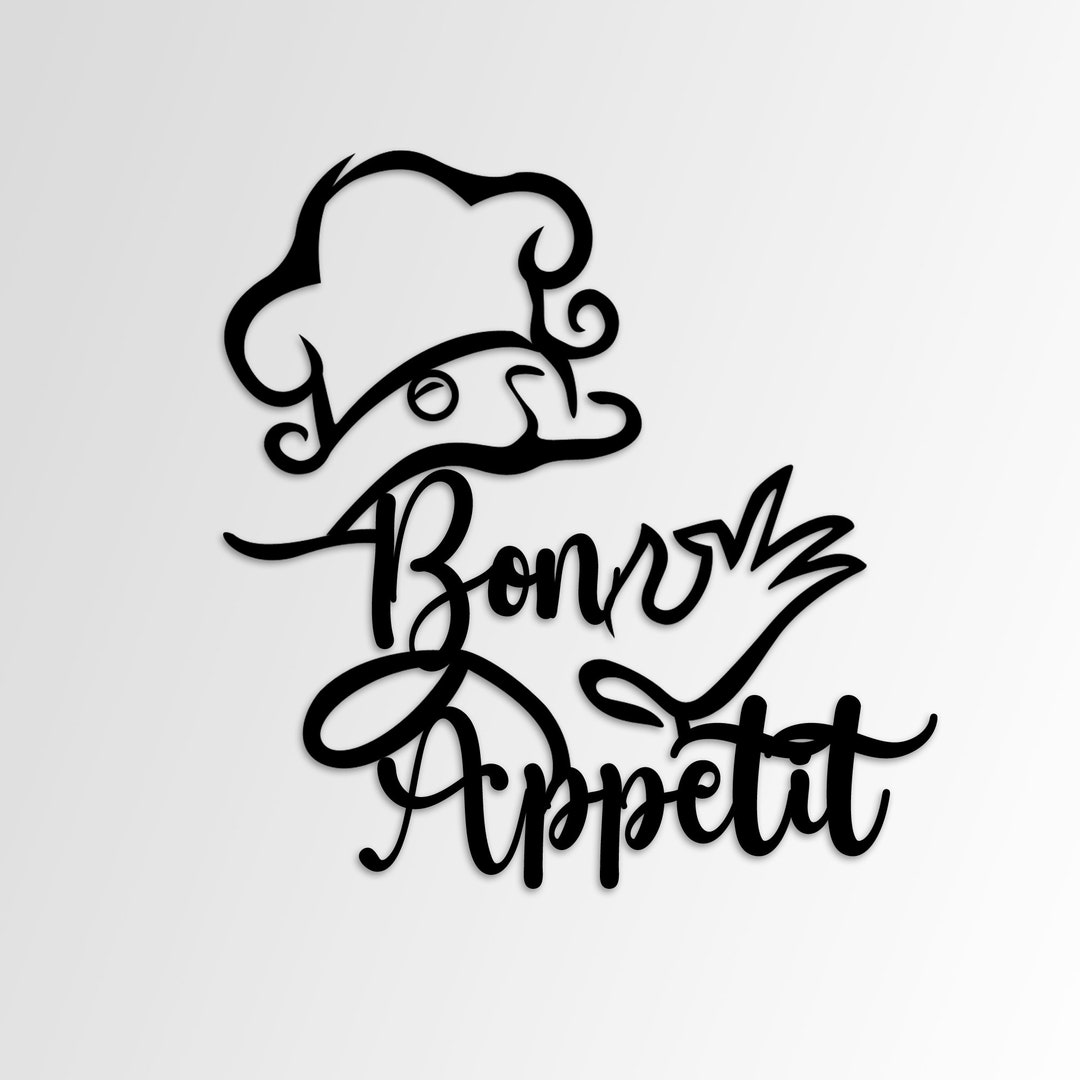 Bon Appetit Sign, Unique Cafe Sign, Trendy Restaurant Sign, Metal Bon ...
