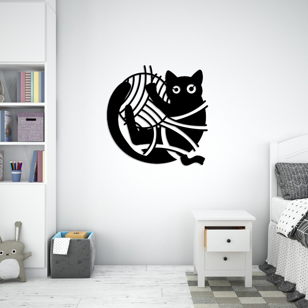 Cat Metal Wall Art, Cat Wire Metal Wall Decor, Cat House Metal Decor ...