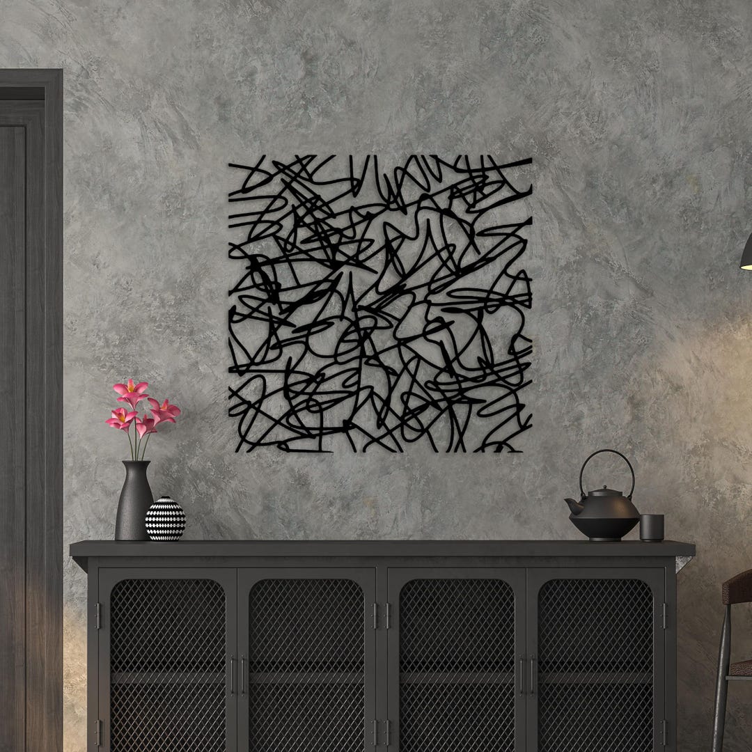 Modern Metal Line Wall Art, Minimalist Metal Line Art, Unique Birthday ...