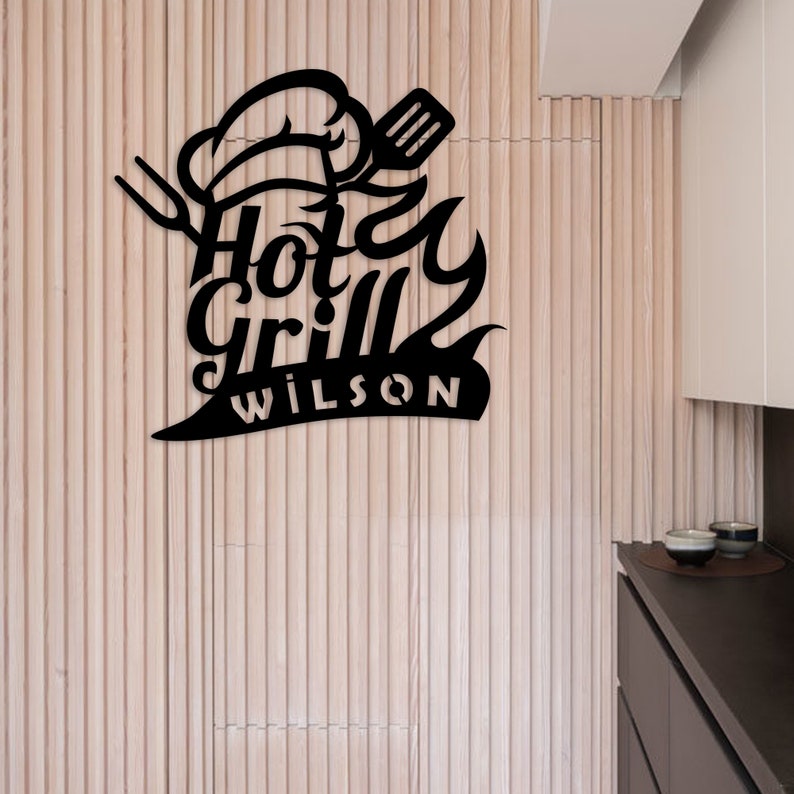 Custom Grill Metal Name Sign: Personalized BBQ Decor - Etsy