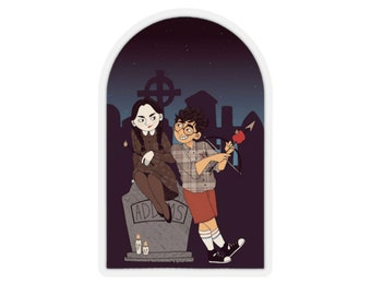 Wednesday Addams Sticker Stating,be Afraid. Be Very Afraid. - Etsy