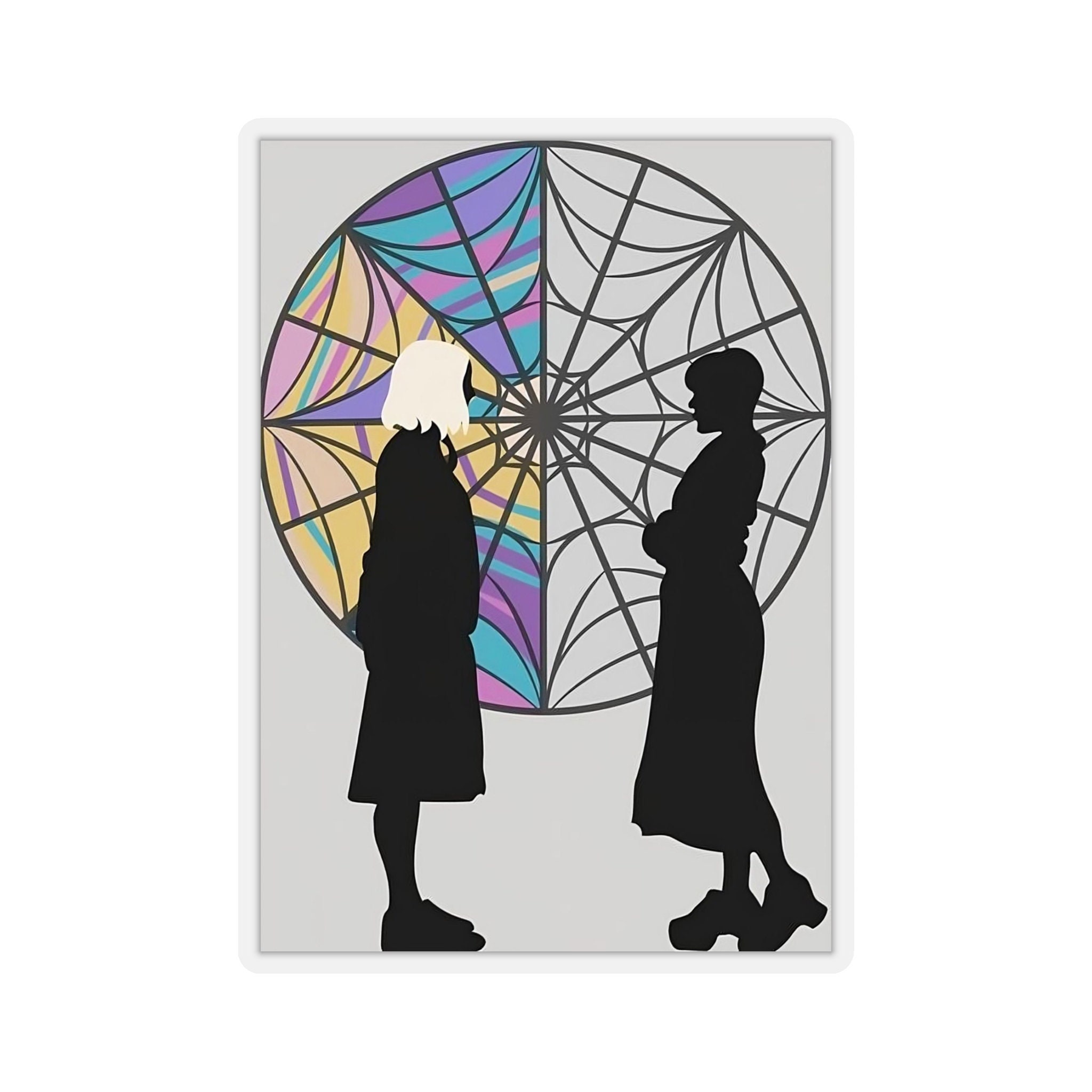 Wednesday Addams and Enid Sticker - Etsy