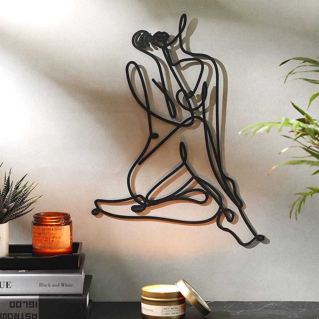 Dynamic Elegance: Sitting Posture Art Abstract Metal Wall - Etsy