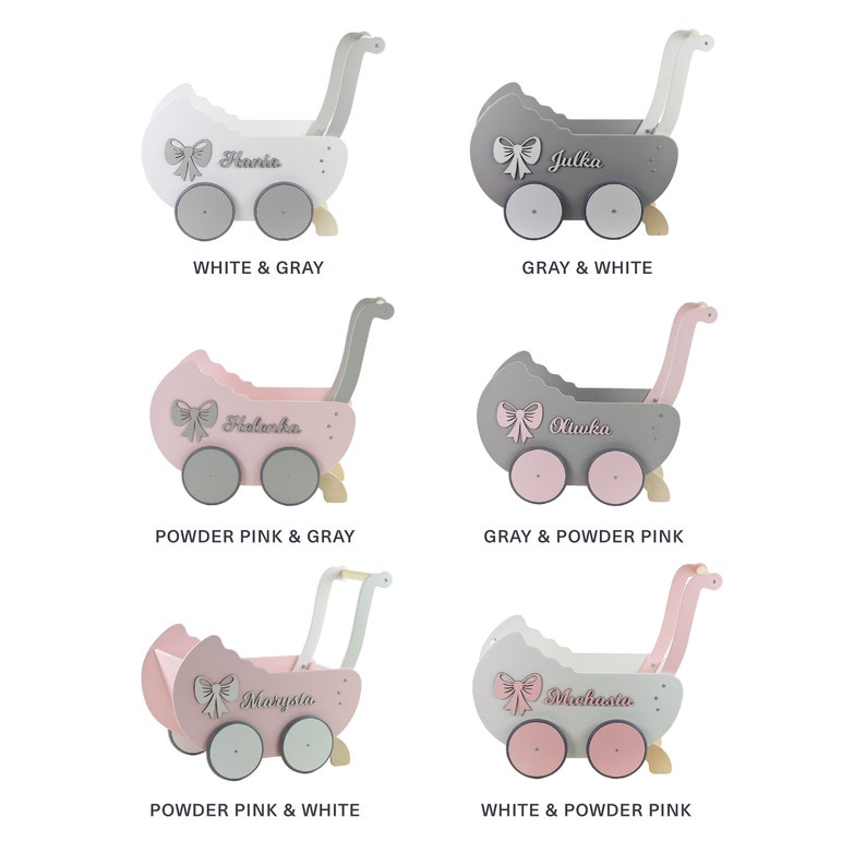 Wooden Doll Stroller, 1th Birthday Gift, 1 Year Old Baby, Toddler ...