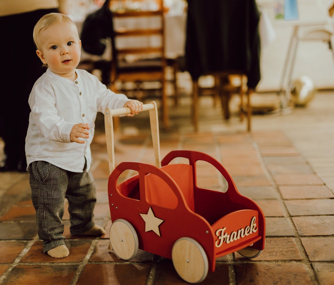 Kids Car Toy, Wooden Pusher, 1st Birthday Gift, Personalized Toddler ...
