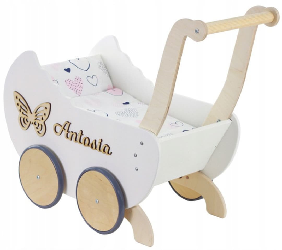 MONTESSORI Wooden Doll Stroller, 1th Birthday Gift, 1 Year Old Baby ...