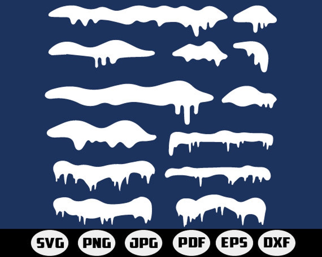 Snow Caps SVG Pack, Digital Download, Snow SVG Bundle, Snow SVG, Roof ...