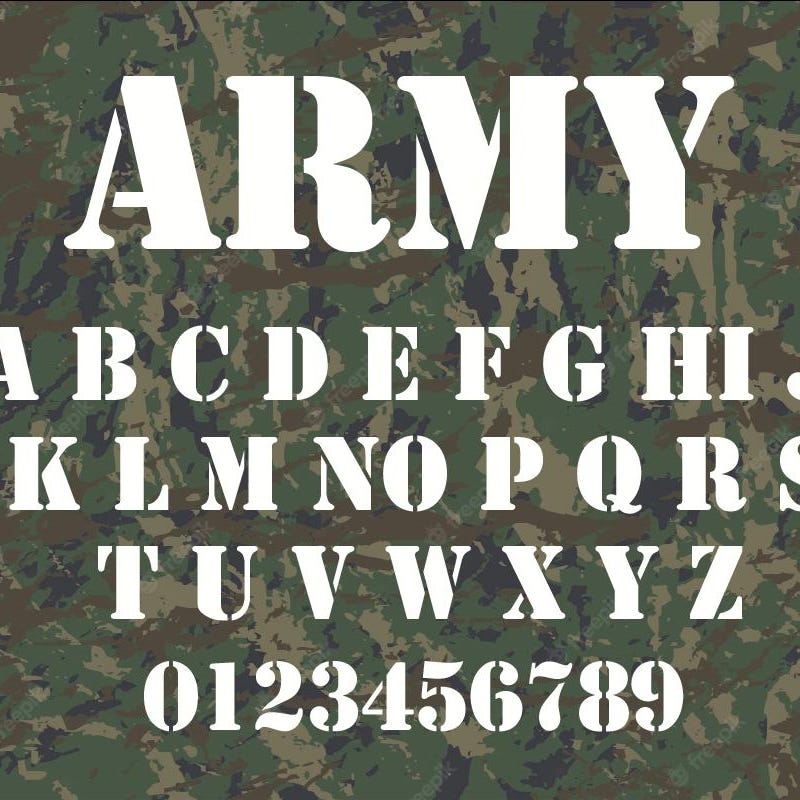 Army Stencil - Etsy