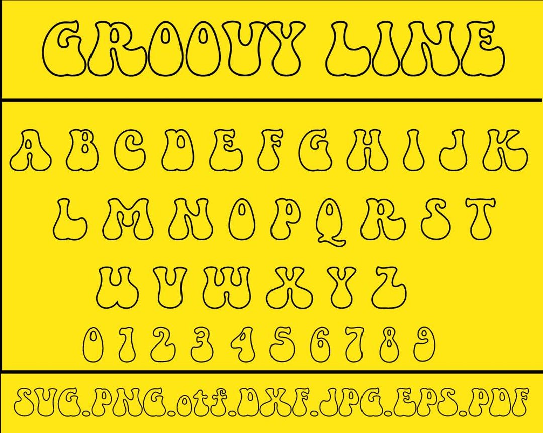 GROOVY FONT SVG, Retro Alphabet Svg, Vintage Font Svg, Groovy Alphabet ...
