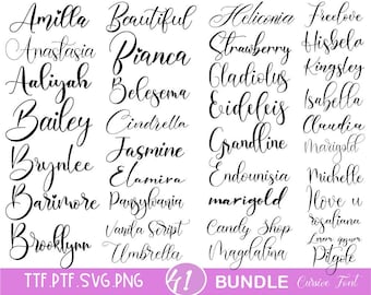 Cursive Fonts Bundle Cursive Fonts for Cricut Cursive Font Bundle Fonts ...
