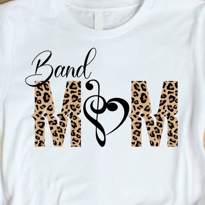 Band Mom Svg Band Mom Png Iron on Band Music Notes - Etsy