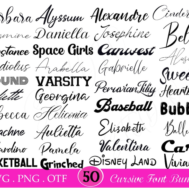 Cursive Font - Etsy