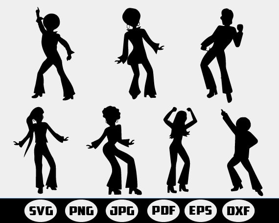 Disco Dancing Silhouette