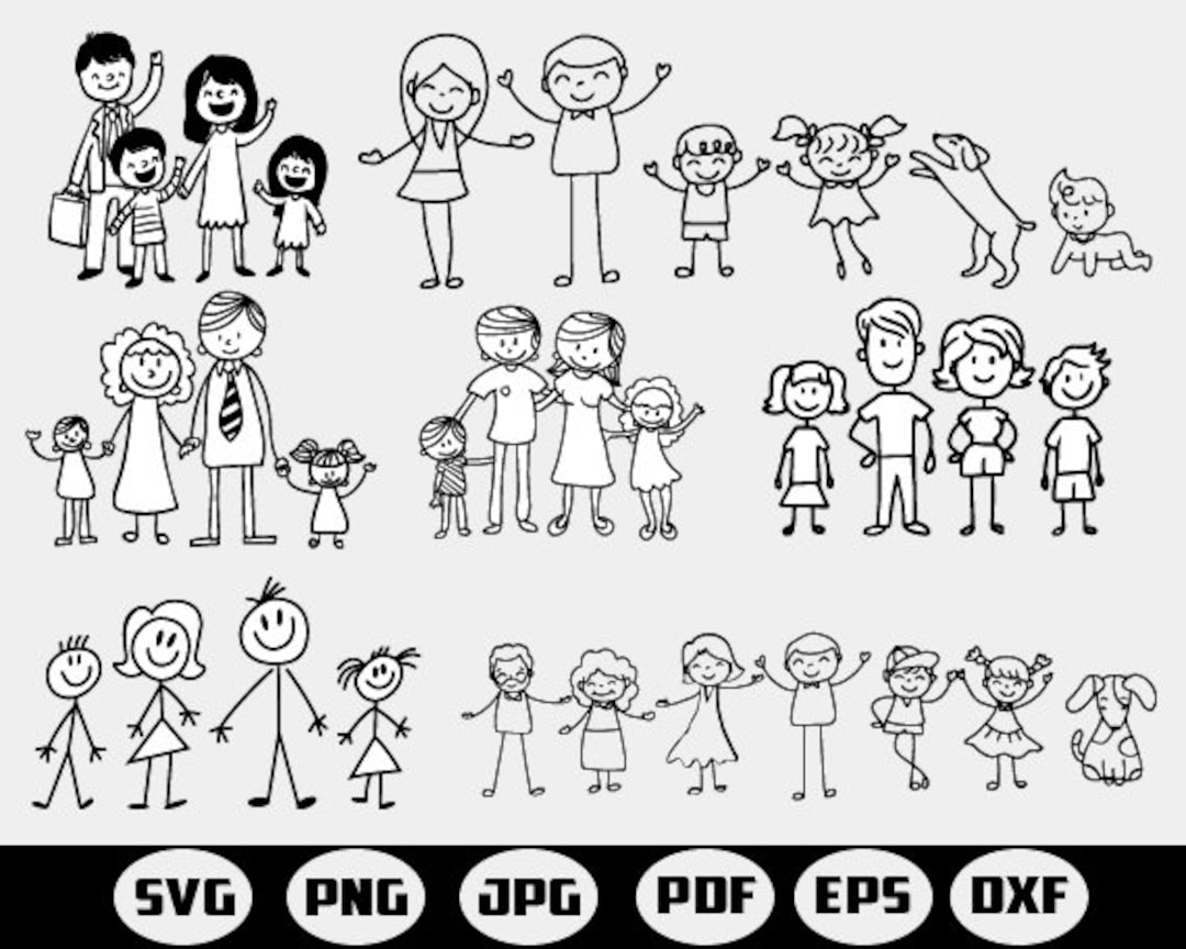 Stick Family SVG Bundle Stick Family Cut Files Huge Pack of Stick ...