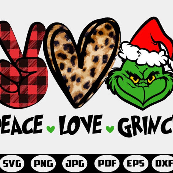Peace Love Grinch Png - Etsy